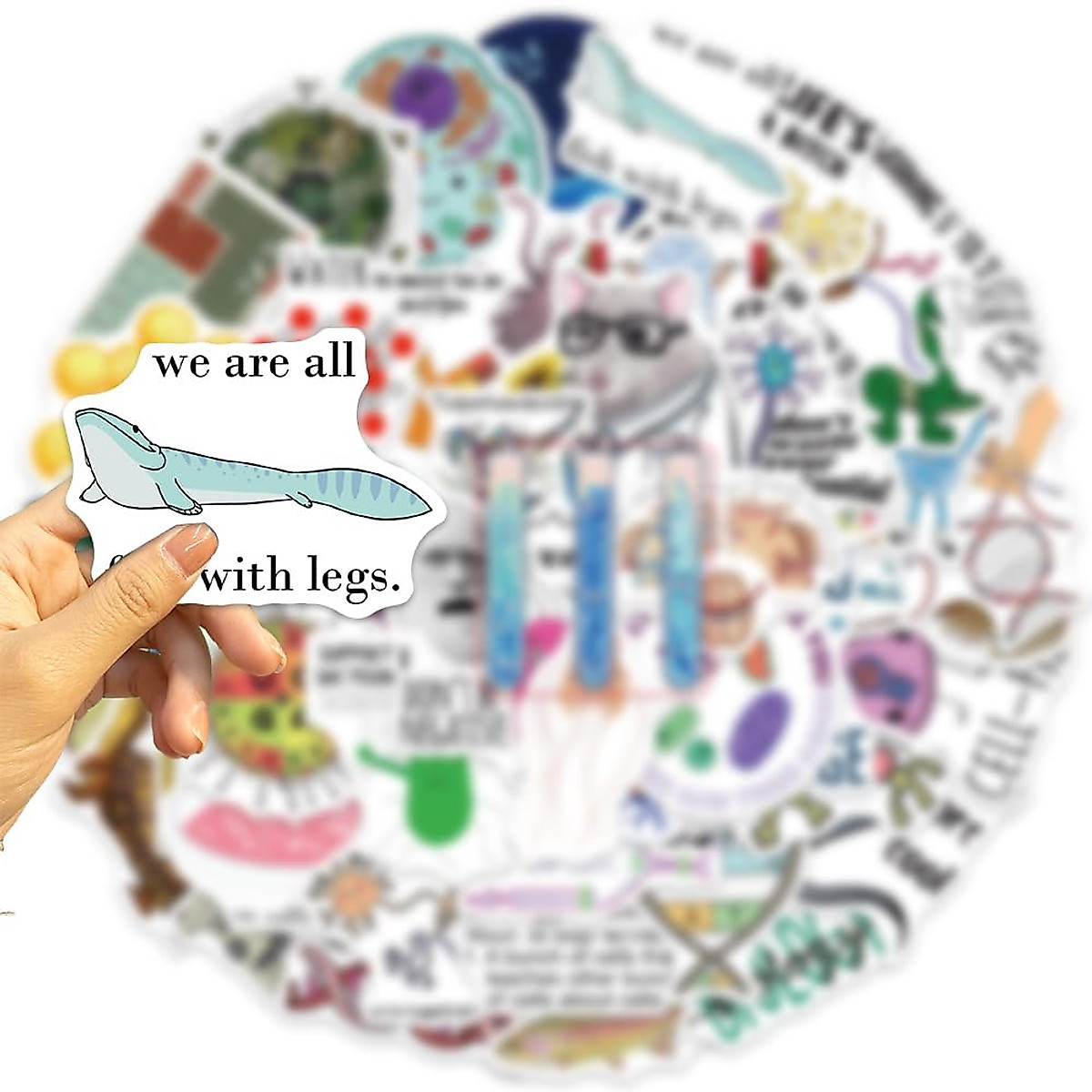 100 PCS Biology Stickers | Aesthetics Vinyl Waterproof Science Laptop Marine Biology Stickers for Water Bottles, Scrapbooking, Helmet - Biology Stickers Funny Gifts for Kids, Teens, Adults