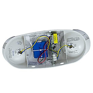 LFI Lights | Bright Oval Emergency Light | White Housing | Two LED Adjustable Round Heads | Hardwired with Battery Backup | UL Listed | (2 Pack) | EL-M2