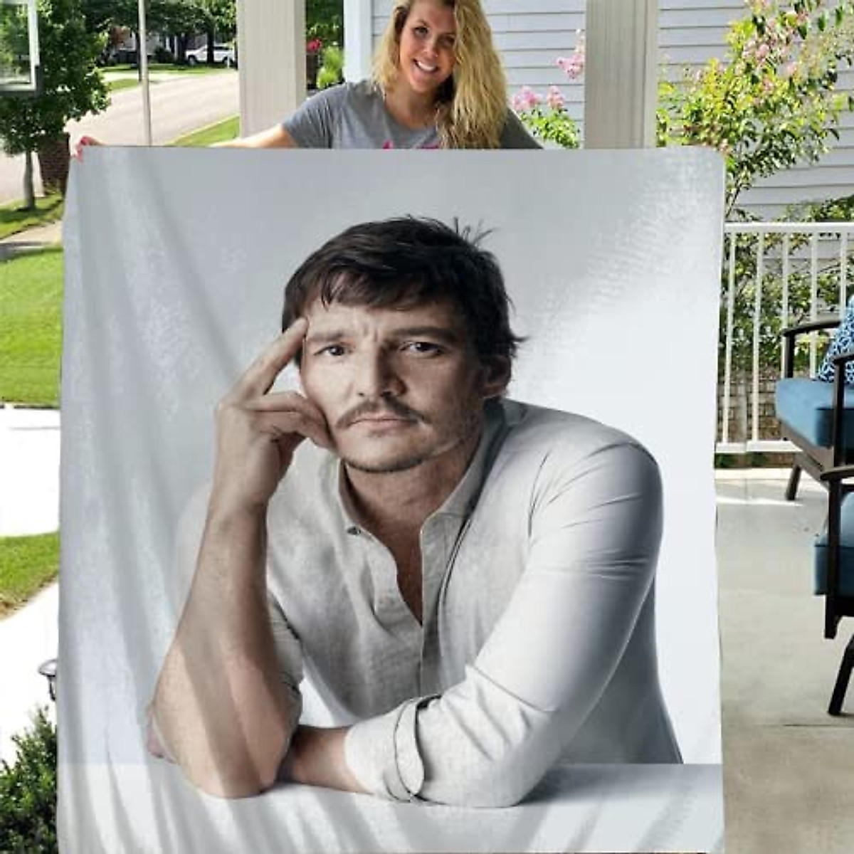 439 Throw Flannel Blanket Fluffy Blanket for Bed Sofa Home Decor Gift for Men/Women 60in×50in