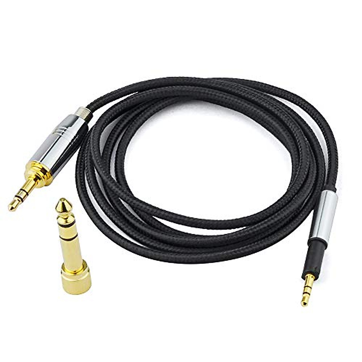 QKIIP k450 Cable,Replacement Audio Cord Compatible with AKG K450 K451 K452 K480 Q460 Headphones(3.9ft/Black)