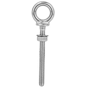 Jerliflyer Long Eye Bolt, 316 Stainless Steel Smooth Edge Heavy Duty Long Eye Bolt Screw Loop Hole Lightweight Lifting Long Eye Bolt for Ships, Trucks, Caravan(ZWS6705-6)