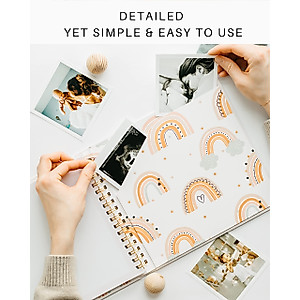 Lamare Baby’s First Year Book - Baby Memory Book for Girls to Document, Cherish Moments Baby First Year Baby Keepsake Book, Baby First Year Photo Album with Pocket for Modern Families | Size 9.5x9"