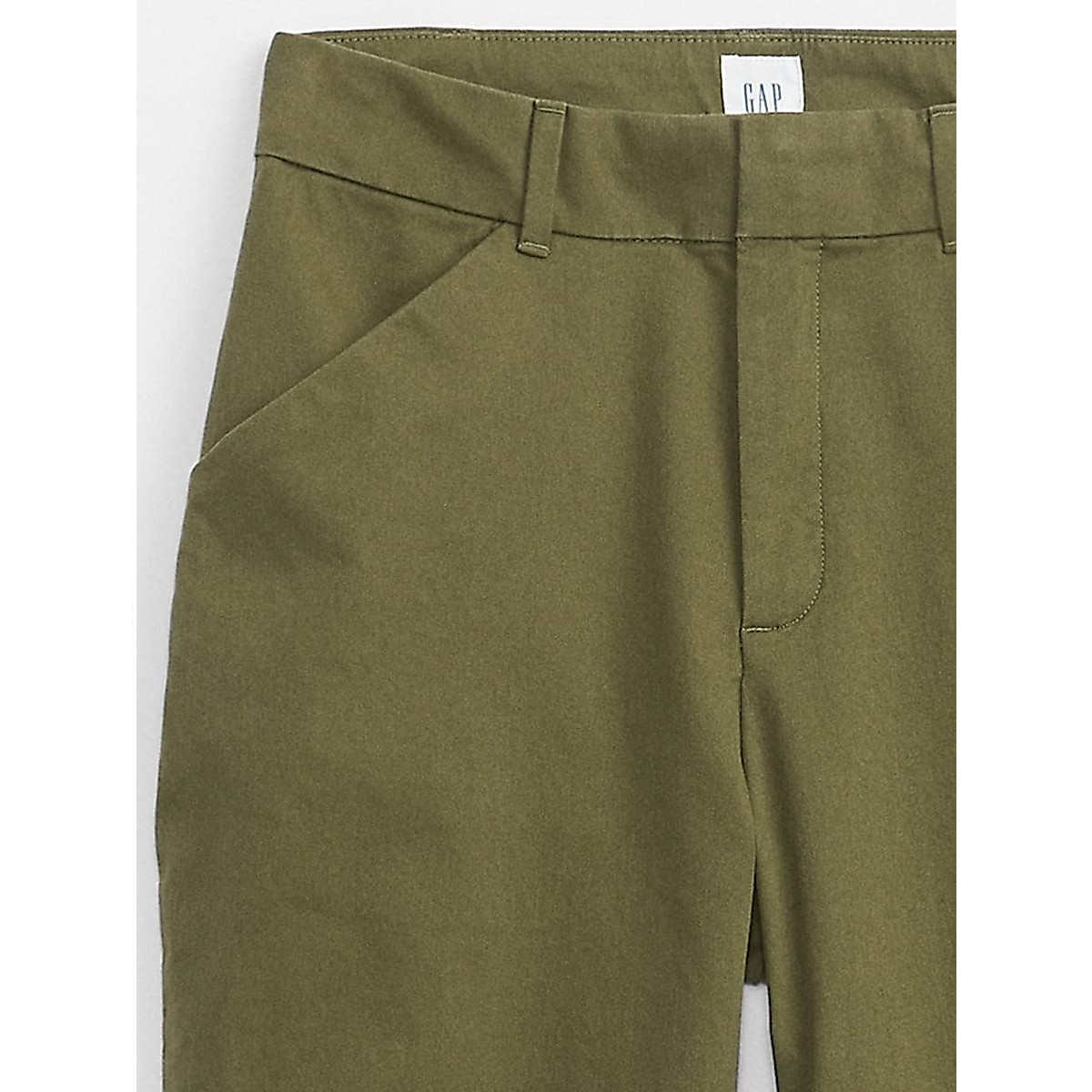 GAP Womens Slim Fit Ankle Khakis, Black 19, 12 US