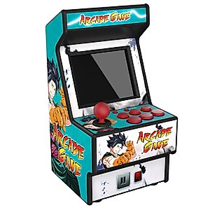Golden Security Retro Mini Arcade Machine, Handheld Game Console with 156 Classic Video Games 2.8 Inch Color Display Rechargeable Battery, Support for TV Output, Birthday Present for Children