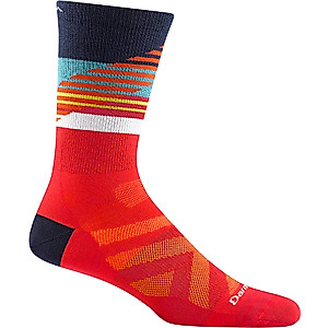 Darn Tough Men's Lillehammer Nordic Boot Lightweight Snow Sock (Style 8032) - Red, X-Large