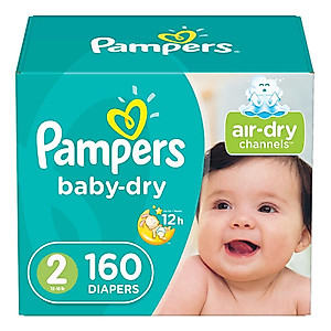 Diapers Size 2 (160 Count)- Pampers Baby Dry Disposable Baby Diapers, Giant Pack