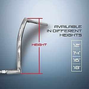 APE HANGER HANDLEBARS FAT 1-1/2" MONSTER BARS FOR HARLEY MODELS (Black, 14")