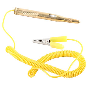 Circuit Tester Light Bulb, 100cm/ 39.3in Cable Length Auto Car Vehicle Circuit Tester DC 6V 12V 24V Light Bulb Voltage Test Pen Pencil with Stainless Probe