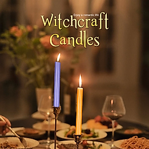 Likejarcand 24 pcs Colored Candle Chime Candle,Spell Candle Unscented Colored Candles Mini Taper,16cm-6.5Inch Tall 0.4 Inch Diameter, Candle Holder Rituals, Prayer, Meditation