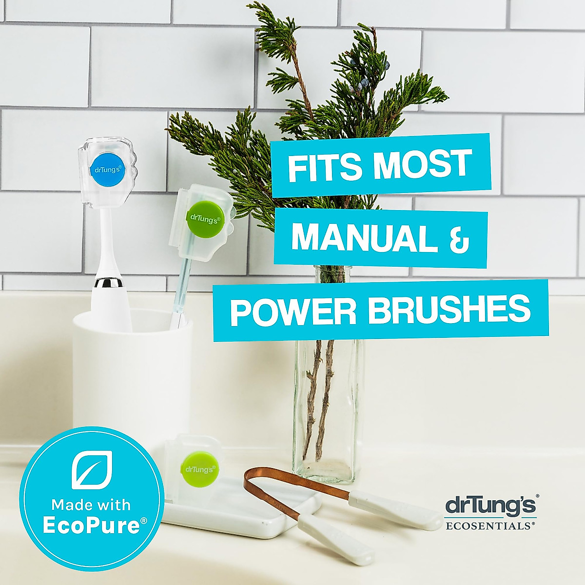 Dr. Tung's Snap-On Toothbrush Sanitizer 2 Count - Assorted Colors