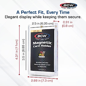 Box of 20 BCW Magnetic Card Holders - 35 Pt.