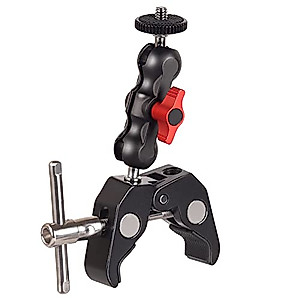 MOSHUSO Camera Mount Clamp with 360° Ballhead Arm, for DSLR Camera/Field Monitor/LED