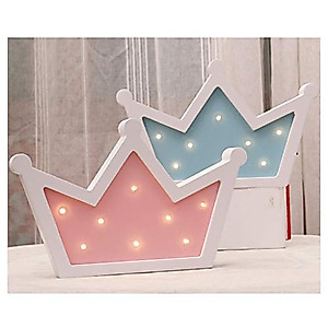 Sweet FanMuLin Crown LED Light Wall Decor, Queen Princess Kings Shaped Sign-Lighted,Crown Decor for Birthday Wedding Party, Christmas, Kids Room, Living Room Decor (Pink)