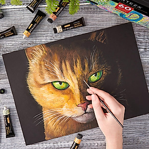 ARTEZA Gouache Paint, Set of 60, 12ml/0.4 US fl oz Gouache Paint Tubes for Professionals and Students