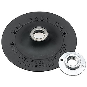 BOSCH MG0450 4-1/2 In. Angle Grinder Accessory Rubber Backing Pad with Lock Nut