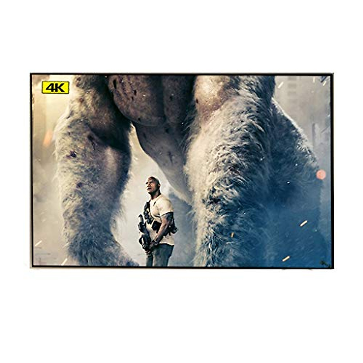 LLAMN Ambient Light Rejecting ALR 80 90 100 120 133 Inch Fixed Thin Frame Projector Screen for Home Theater Projection ( Size : 92 inch )