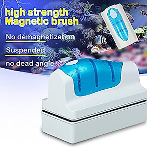 SUNWEN Magnetic Aquarium Glass Cleaner, Fish Tank Algae Scraper, Strong Magnet (Large2, AQ-03)