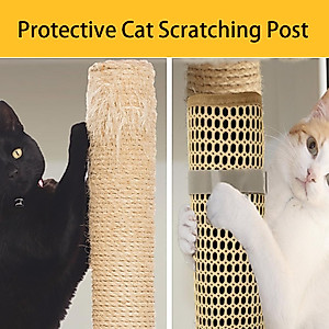 Cat Nail File Scratcher Wrapped Around a Cat Scratching Post, Cat Scratch That Files Nails with 80 Aluminum Oxide Grit, Cat Nail File Can Help to Trim Cat's Nails and Protect Scratch Post