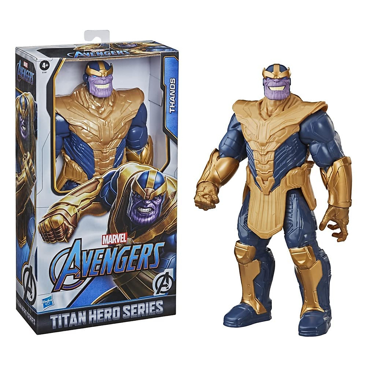 Marvel Avengers Titan Hero Series Blast Gear Deluxe Thanos Action Figure, 30-cm Toy, Inspired byMarvel Comics, for Children Aged 4 and Up