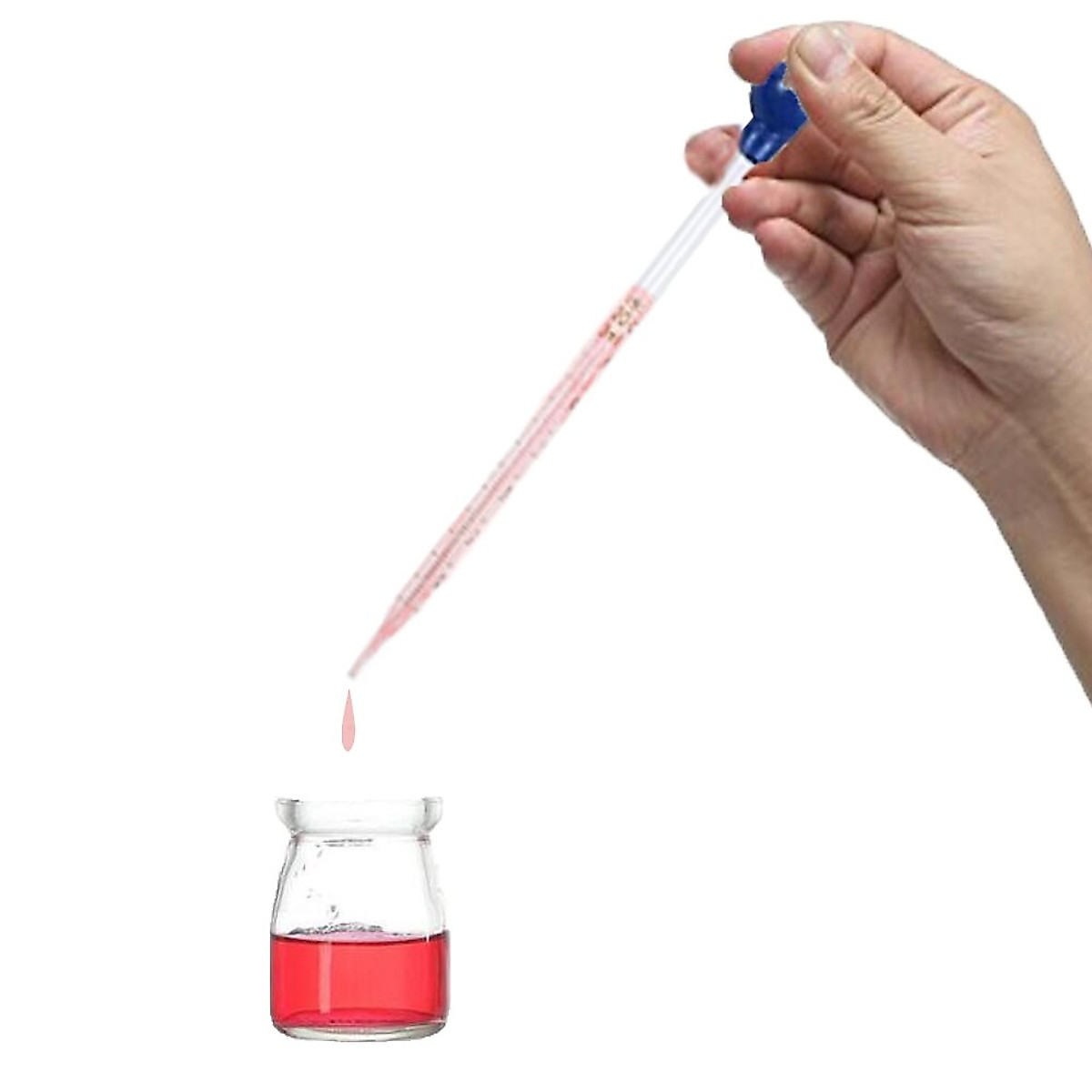 3ml Glass Graduated Pipette Dropper with Clear Rubber Cap Glass Dropper Pipette 5 Pcs