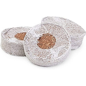 Coco Coir Pellets, Soil Disks Wrapped in Non-Woven Fabric (1.5 in, 36 Pack)