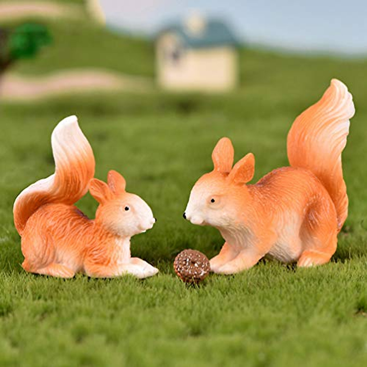 Cabilock 8pcs Succulent Ornament Bag Filler Christmas Figurine Christmas Party Favor Christmas Figure Christmas Prop Christmas Ornament Christmas Decor Squirrel Adornment Pine Cones Toy