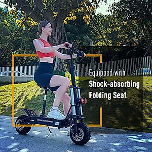 S3 6000W Electric Scooter Adults 60mph, Sports Scooters 400lbs Capacity, 75 Miles Long Range, 60V38AH Li-ion Battery, 11" Tubeless All-Terrain Tires