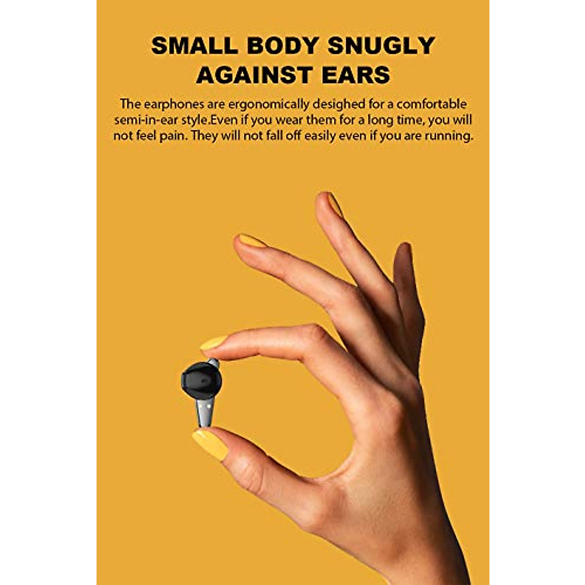 Astren Zyre True Wireless Earbuds – Ergonomic Bluetooth Earbuds with Rotating Charging Case – Noise-Cancelling Waterproof Bluetooth Earbuds – Comfortable and Lightweight Earbuds with Mic (Black)