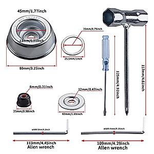 PLUMIA Gardening Machine Lawnmower Blade Adapter Attachment, Blade Trimmer Head Adapter Universal Kit Compatible with Stihl and Universal String Trimmers Brush Cutter