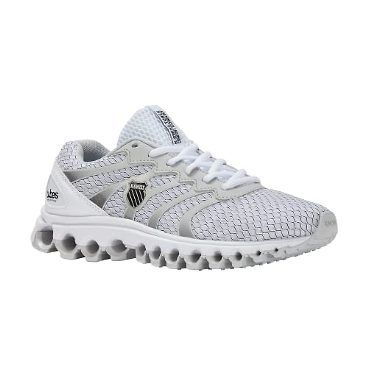 K-Swiss Women's Tubes 200 Training Shoe, White/Black/Grey, 9 M