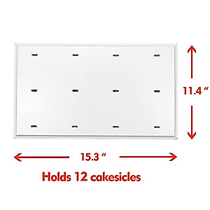 Nangopop Wood Cakesicle Stand Display - 12 Count Popsicle Sticks Holder for Dessert Table of Wedding Shower Birthday Parties - Sturdy and Reusable