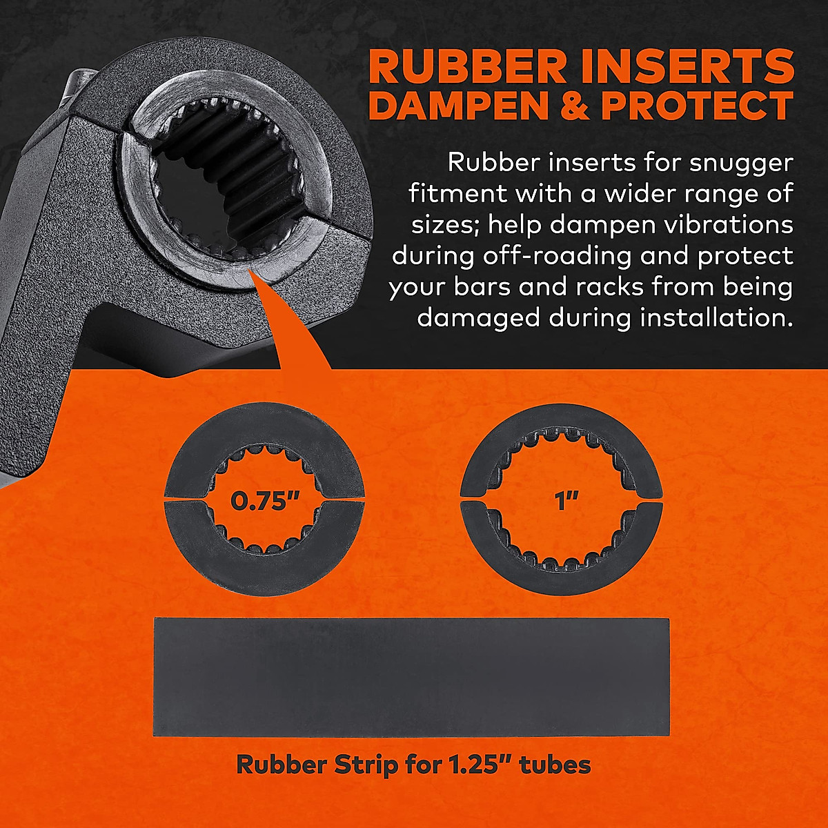 LAMPHUS Off-Road ATV UTV Light Bar Mounts Mounting Bracket Mini Bar Clamp Kits [0.75"/1"/1.25" Inch] [Horizontal Bar] [Aluminum] [2 Unit] Bull Bar UTV Roll Bar Clamp Tube Roll Cage Clamps Mount