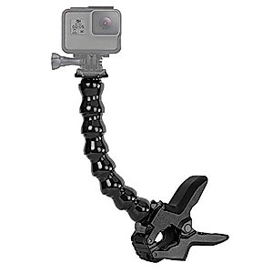 Eyeon Jaws Flex Clamp Mount Accessory Holder with Adjustable Gooseneck Arm for GoPro 2018 7 6 5 4 3, Xiaomi YI 4K, SJCAM, Campark, Apeman, Crosstour, Victure Camera