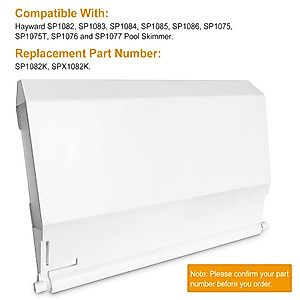 Porscan SPX1082K Pool Skimmer Weir Door Fit for Hayward Pool Skimmer - Skimmer Door Flapper Weir Gate Assembly Compatible with Hayward SP1082 SP1083 SP1084 SP1085 SP1086 SP1075 SP1075T SP1076 Models