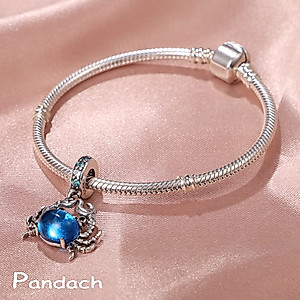 Pandach 925 Sterling Silver Charms Beads for Bracelets and Necklaces Butterfly and Headphones Pendants Clover Charms Jewelry Gift for Women