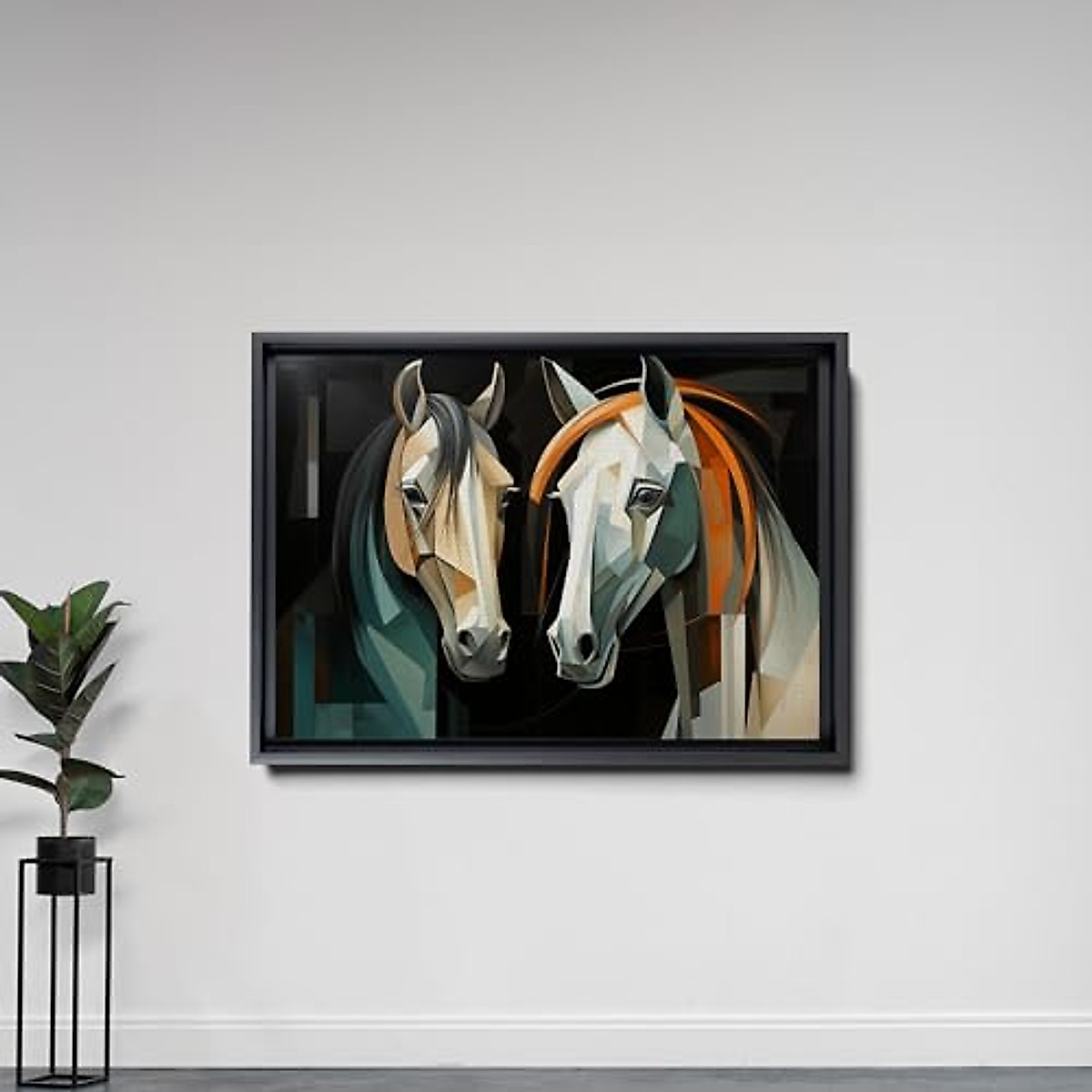 Majestic Black Stallion Galloping In The Clouds, Black Horse On Salt Flats, Canvas Print, Black Horse Print, Black Horse Wall Art