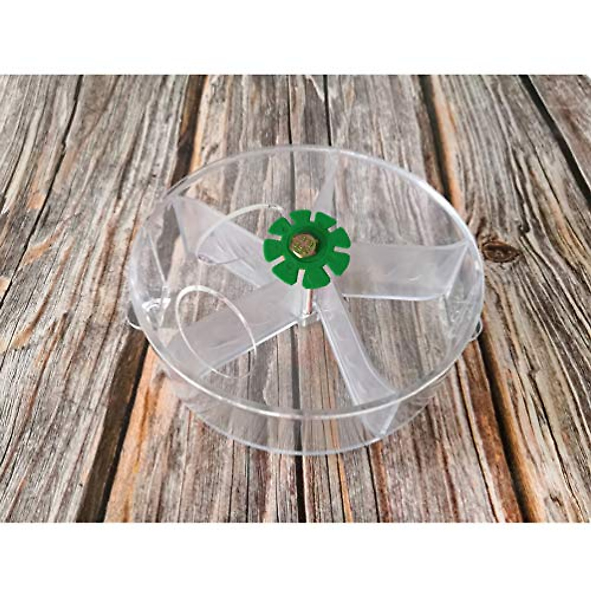 Bird Creative Foraging System Wheel Seed Food Ball Rotate Training Toy for Small and Medium Parrots Parakeet Cockatiel Conure (Clear)