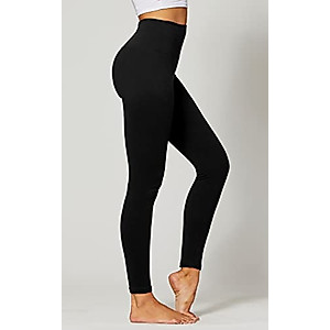 Conceited Leggings for Women - Tummy Control - 5" Waistband - Regular and Plus Size - Black - XX-Large - 3X-Large