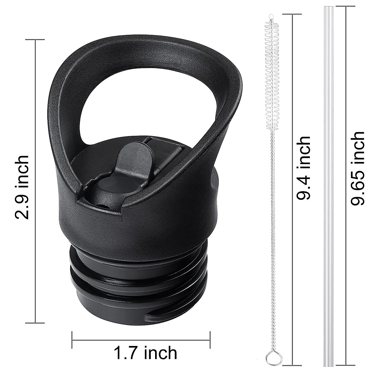 RRegeny Straw Lid for Hydro Flask Standard Mouth,Straw Lid Compatible with Hydroflask Standard Mouth 18 21 24 oz, Top Sport Cap with Fixed Handle for Hydroflask Straw Lid