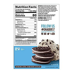 Quest Nutrition Mini Protein Bars Bundle, Chocolate Chip Cookie Dough and Cookies & Cream, High Protein, Low Carb, Keto Friendly, 14 Count Each