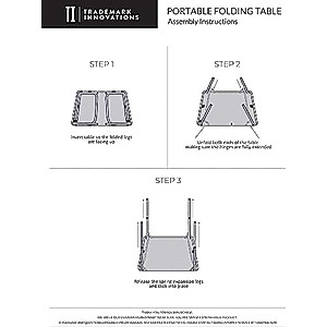 Aluminum Portable Folding Camp Table With Carry Handle - By Trademark Innovations, White