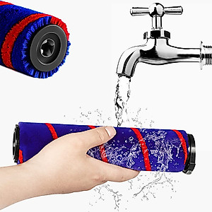 Animal Vacuum Head Replacement for Dyson v7 v8 v10 v11 v15 Soft Roller Cleaner Head Attachments with 4 LED Lights【v6, v12, sv18, DC, and Slim Series Not Compatible】