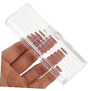 ADOCARN 4pcs Lid Organizer Swab Storage Plastic Apothecary Swabs Holder Ball Jar Bathroom Case Canisters Portable Clear Container Dispenser Cleaning with Toothpick Floss