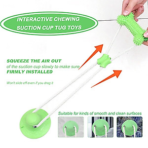 Dog Chew Suction Cup Tug of War Toy, Interactive Dog Toy, Puppy Teething Chew Toys, Dog Chew Toy, Boredom Chews Bone (Blue Upgrade)