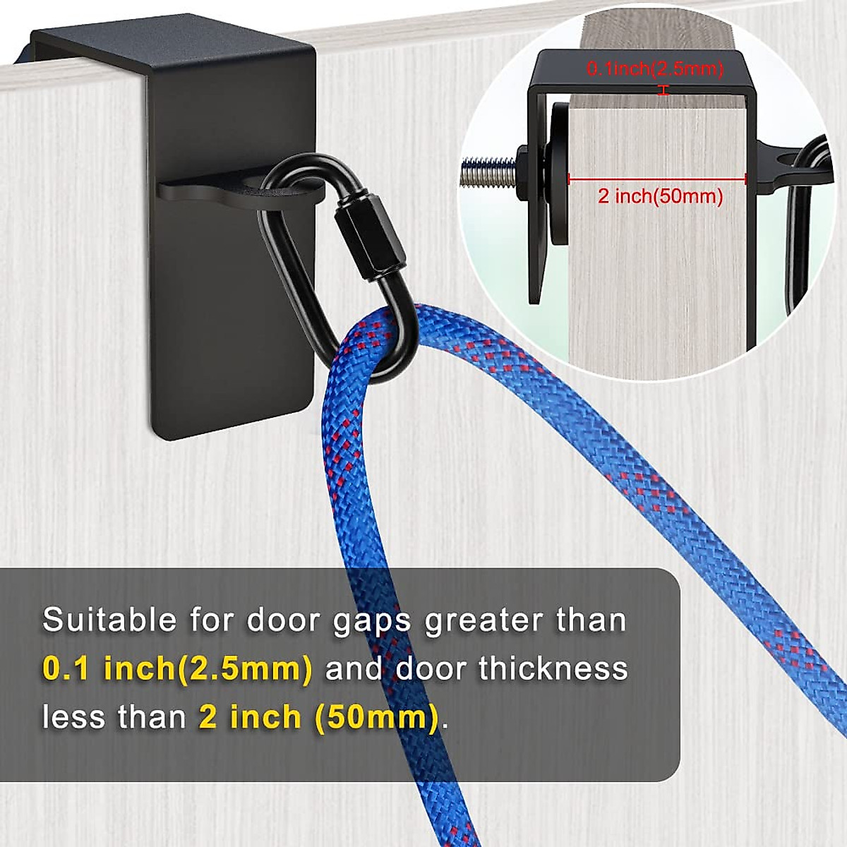 SELEWARE Door Anchor for Resistance Bands Home Gym Workout Door Mount Attachment for Body Weight Straps, Strength Training, Physical Therapy Exercise