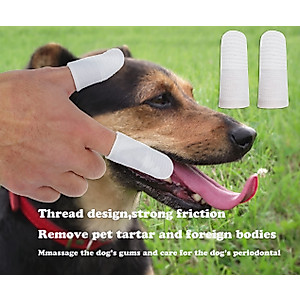 CXP Good Goods Dog Toothbrushes,Two-Finger Toothbrush Kit,360ºTeeth Cleaning for Dogs,Cats (20 Pieces)