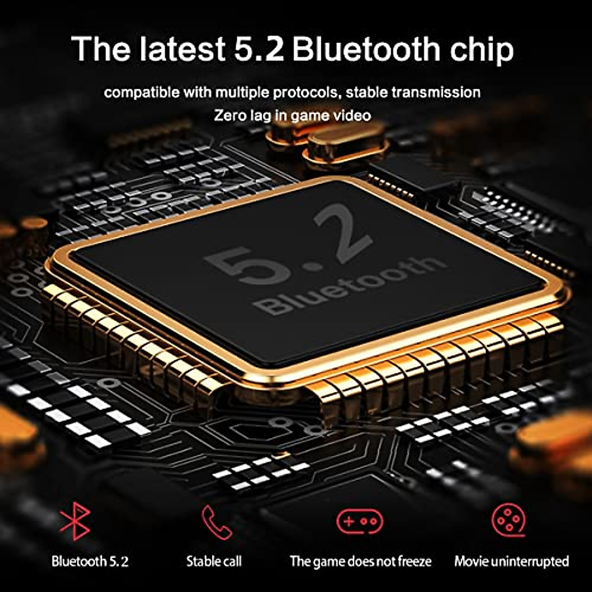 Bluetooth Headphones,Noise Reduction Wireless Earbuds,Mic Immersive Premium Deep Bass Headset[with air pro case Silicone Protective] IPX6 Waterproof in-Ear Airbuds for iPhone/Android/Sports