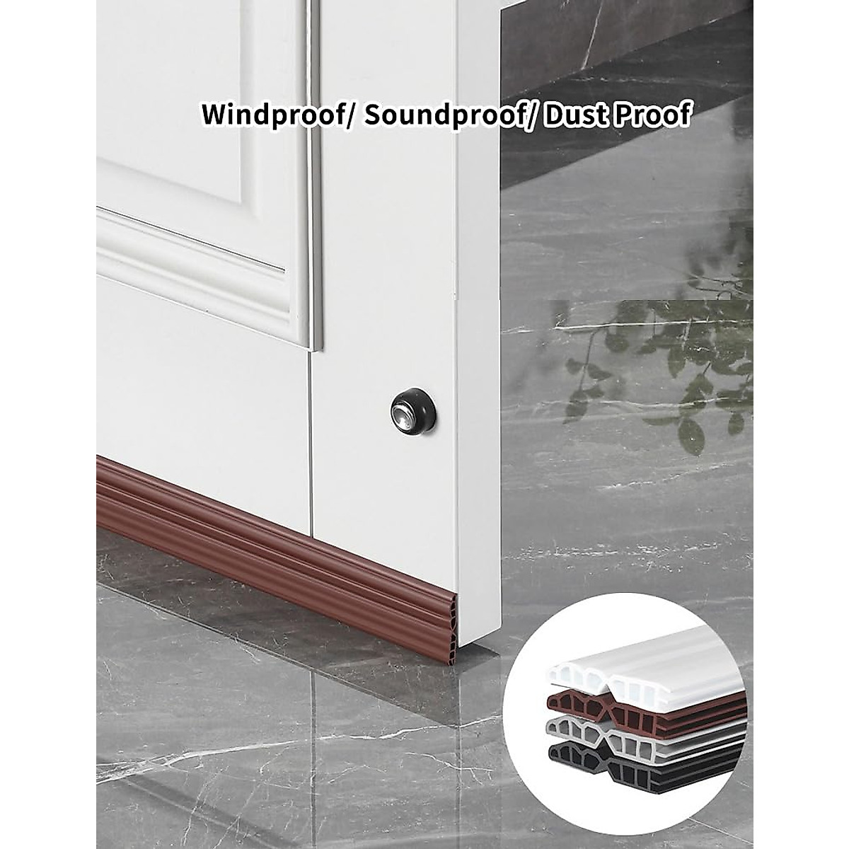 Eweniar Draft Stopper Rubber Seal Strip for Bottom of Door Gap Filler Dust Proof