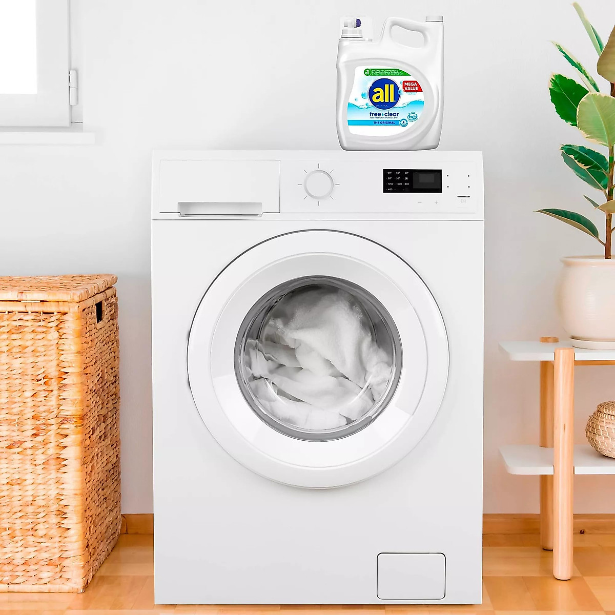 All Ultra with Stainlifters HE Liquid Laundry Detergent, Free Clear, Tough on Stains and Gentle on Skin - 184.5 Fluid Ounces, 123 Loads