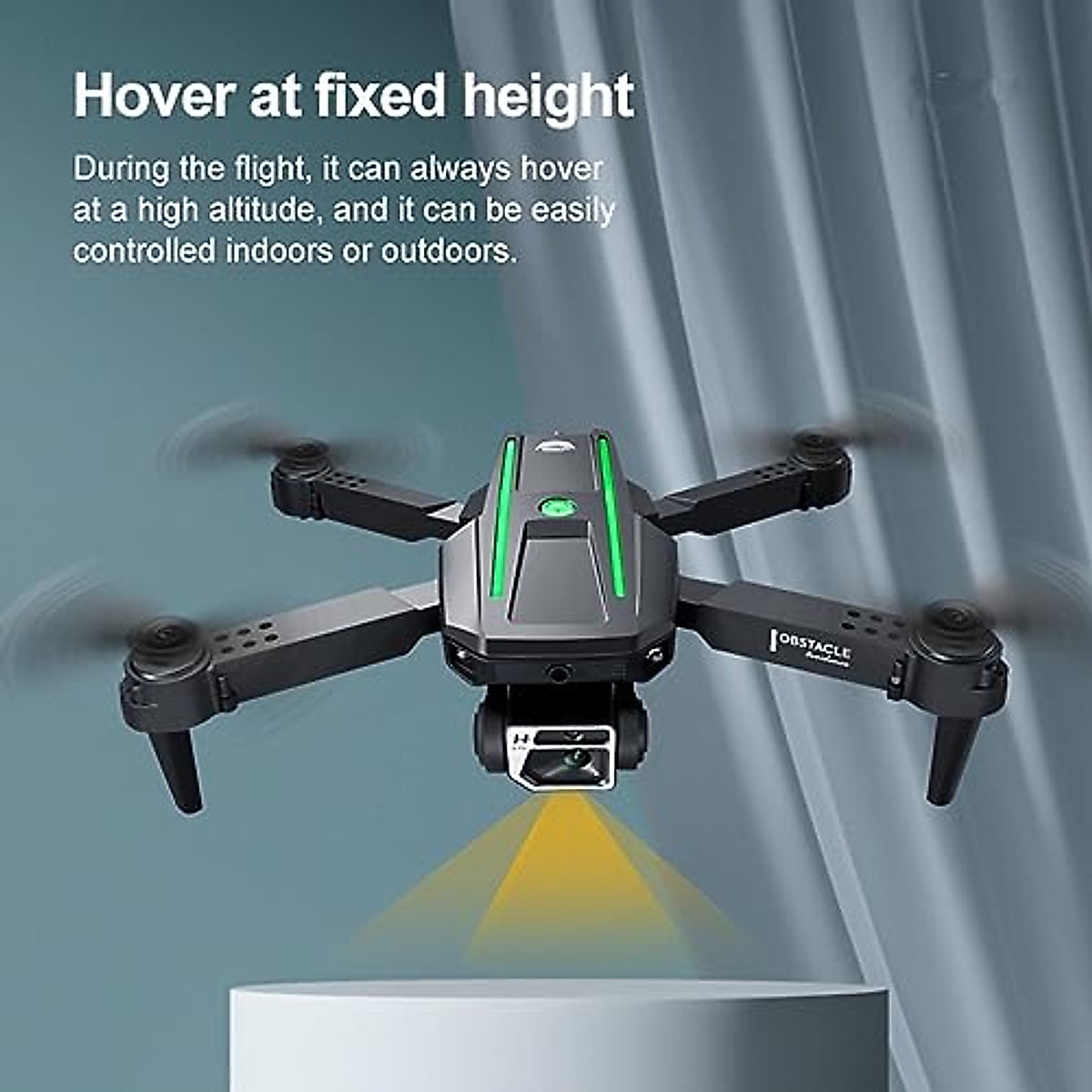RKSTD RC Drone With HD Camera For Adults And Kids - Foldable FPV Remote RC Drone, Altitude Fixed, One Button Start/Land, 3D Flip, Obstacle Avoidance Function, Holiday Gift